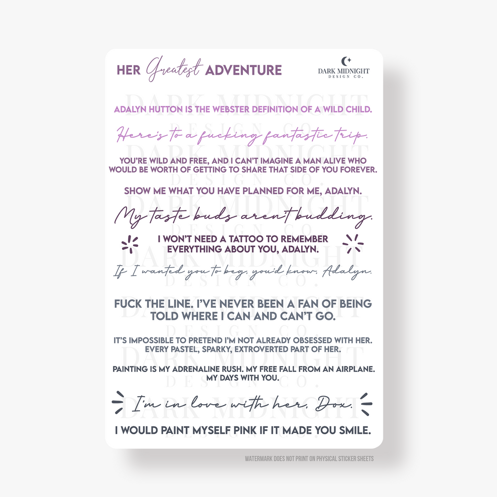 Her Greatest Adventure Annotation Stickers - Officially Licensed Great ...