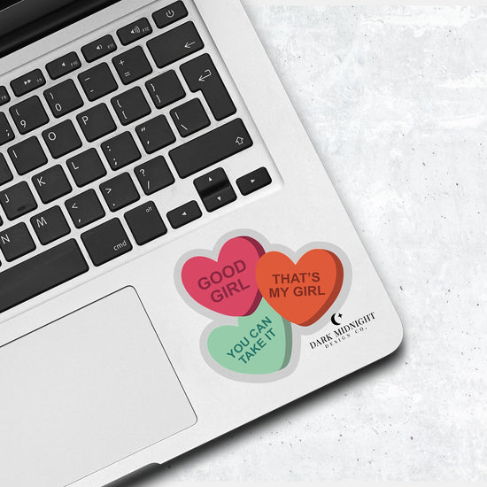 Good Girl Candy Hearts Sticker – Dark Midnight Design Co