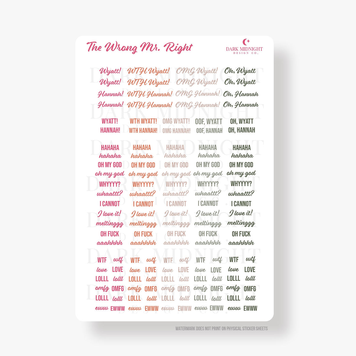 The Wrong Mr Right Annotation Sticker Kit - Officially Licensed Queen ...